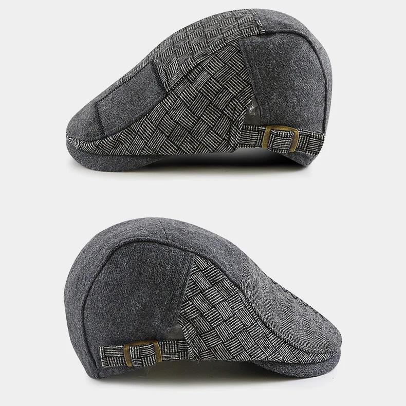 Béret gris anthracite en coton épais automne hiver pour homme - Mon ...